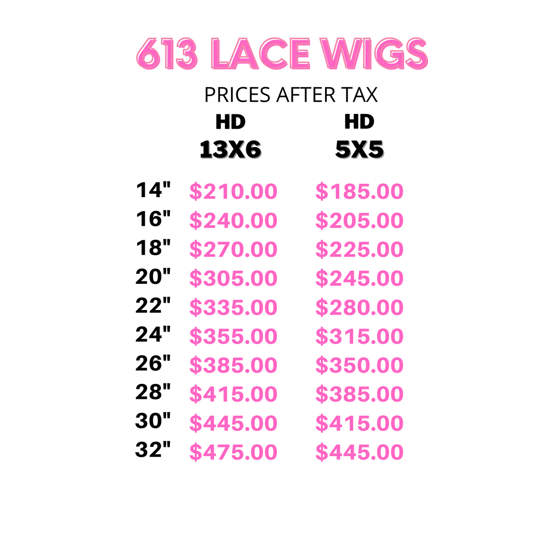 In-Store Wig Pricing
